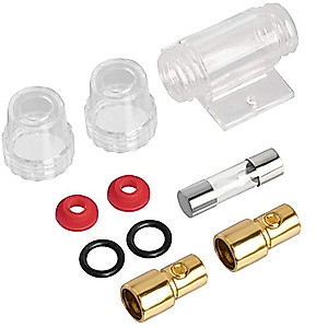 OIIKI 4-8 Gauge AWG in-line AGU Fuse Holder with 2 PCS 60A AGU Type Fuse for Car Audio, Alarm Amplifier, Truck Audio, Compressors