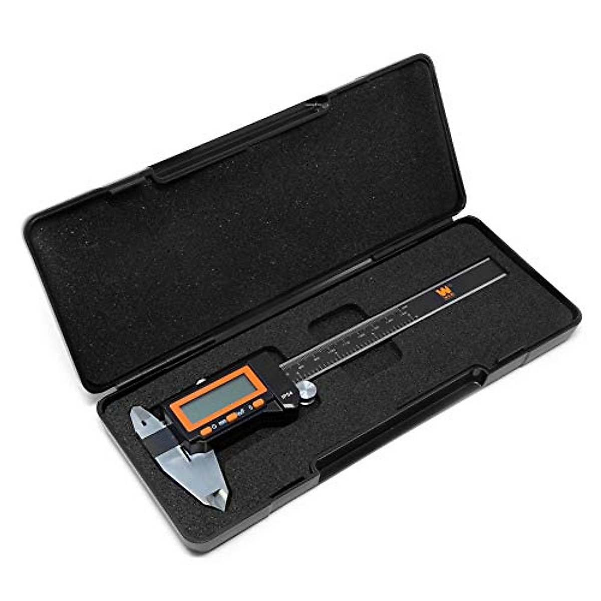 WEN 10764 Electronic 6.1" Stainless Steel Water-Resistant Digital Caliper with LCD Readout & Storage Case, IP54 Rated