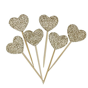 Mybbshower Gold Glitter Heart Stickers Engagement Party Wedding Invitation Decoration Envelope Seals Pack of 200