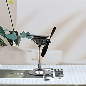 Sunnytech Solar Power Windmill Black Propeller Creative Solar Car Rotating Windmill Ornaments Dynamic Interior Decoration Science Home Office Toy for Desk Physics Toy Solar Car Decoration WJ154