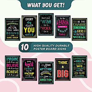 L&O Goods Motivational Posters | Set Of 10 Inspirational Wall Decor | 8.5x11 inches | Home Decor