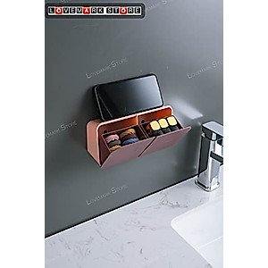 Qtip Holder | WALL-MOUNTED for Cotton Swabs | ORGANIZER | STORAGE BOX | 2 SEPARATE SECTIONED, WALL-MOUNTED, MULTI-PURPOSE COSMETIC BOX | JEWELRY STORAGE | MAKEUP COTTON SWAB ORGANIZER | HOUSEHOLD STORAGE BOXES. USAGE BEDROOM, BATHROOM, MAKEUP-TABLE