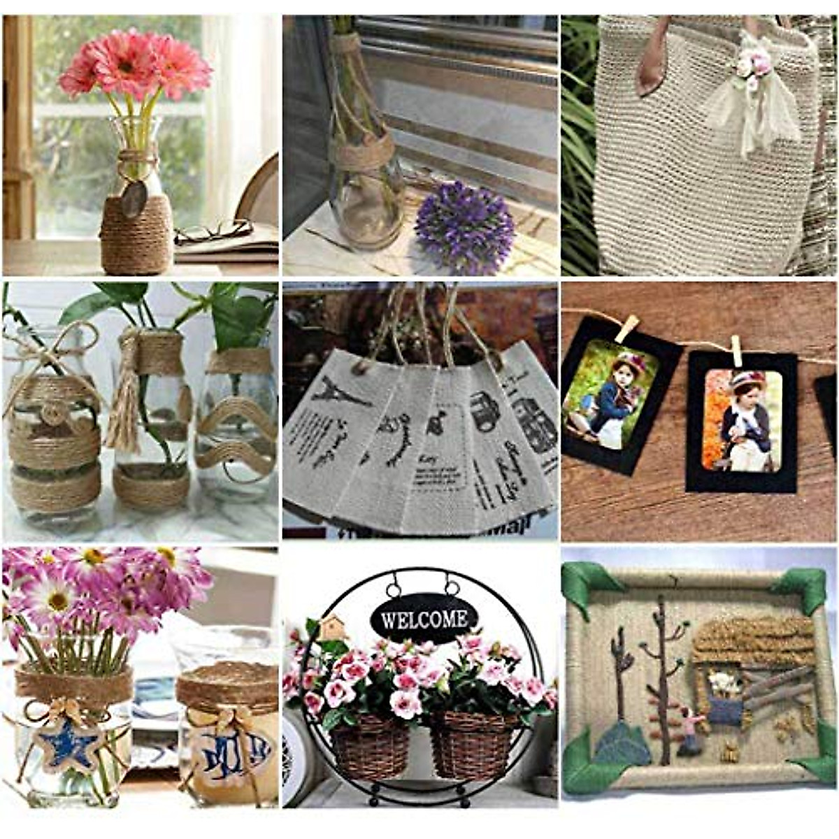 DurReus Tiny Clothes Pins Colorful Hang Up Photographs Drawings Party Clips Decor Baby Shower Game with Twine Pack 50 Pink