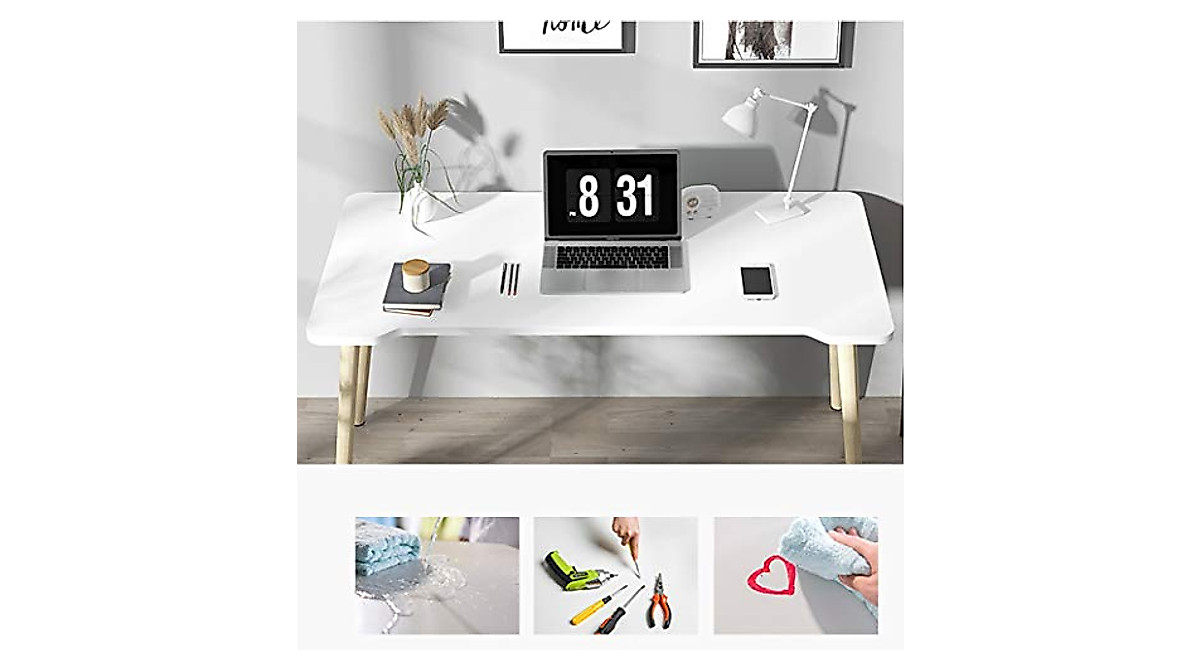 Solid Wood Computer Desk - Modern & Ergonomic Workstation
