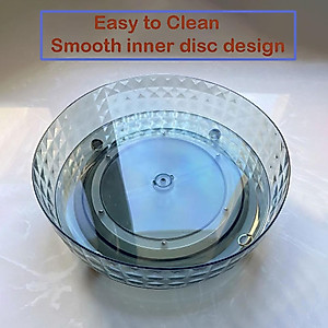 Non Skid Lazy Susan Turntable, 1 Tier Non Skid Spice Rack Turntable, 9 Inch Spinning Organizer, 360 Degree Rotating Seasoning Organizer for Kitchen, Pantry Cabinet, Refrigerator, Dark Green