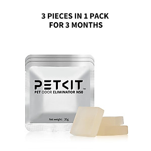 PETKIT N50 Odor Eliminator Exclusive for PuraMax Self-Cleaning Cat Litter Box, Cat Toilet Odor Control for PETKIT PuraMax Automatic Litter Box, (Pack of 3)