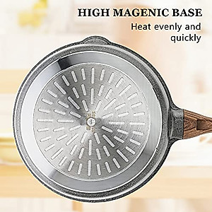 SENSARTE Nonstick Deep Frying Pan Skillet, 11-inch Saute Pan with Lid, Stay-cool Handle, Chef Pan Healthy Stone Cookware Cooking Pan, Induction Compatible, PFOA Free