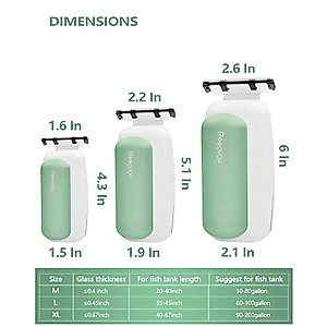 Reegugu Magnetic Algae Scraper, Aquarium Glass Cleaner, Fish Tank Brush Cleaner, Algae Cleaning Scrubber Tools, Comes with 2 Blades for Both Glass & Acrylic Tanks