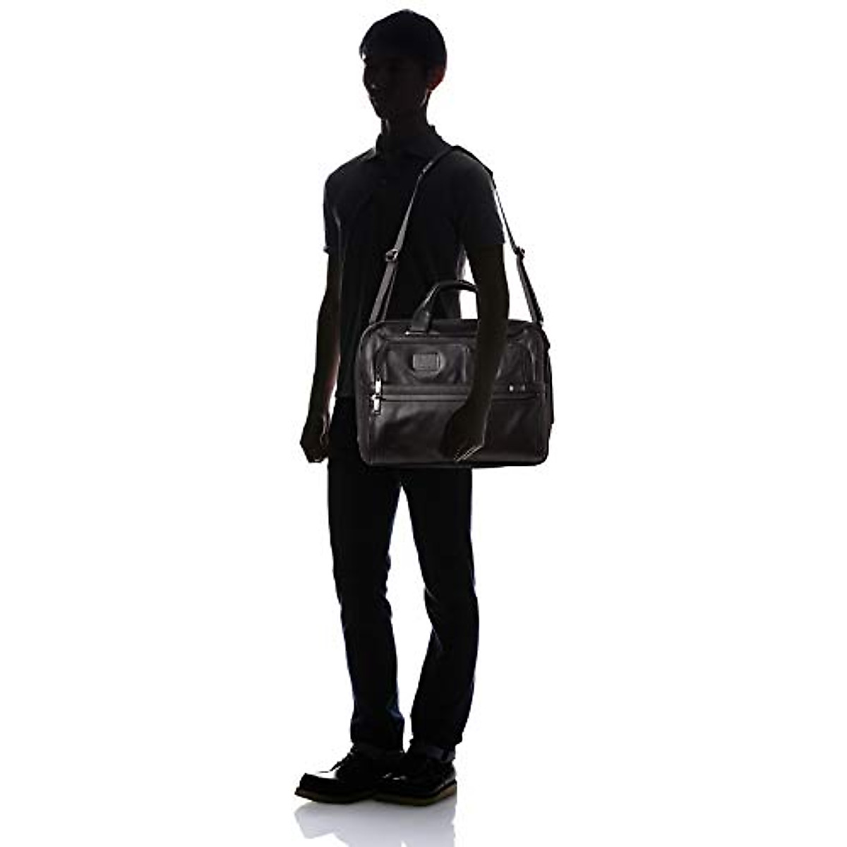 Tumi Briefcase, Official Genuine Alpha Expandable Organizer Laptop Brief, Black