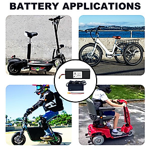 BtrPower Ebike Battery 48V 10AH Lithium Ion Battery Pack with 3A Fast Charger,20A BMS for Electric Motorcycle Scooter 250W 500W 700W Motor