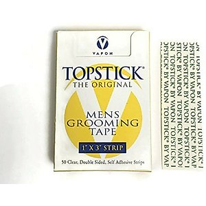 Vapon Topstick 1" X 3" Straight Strips, T150, 50 Pieces for Hairpieces and Wigs