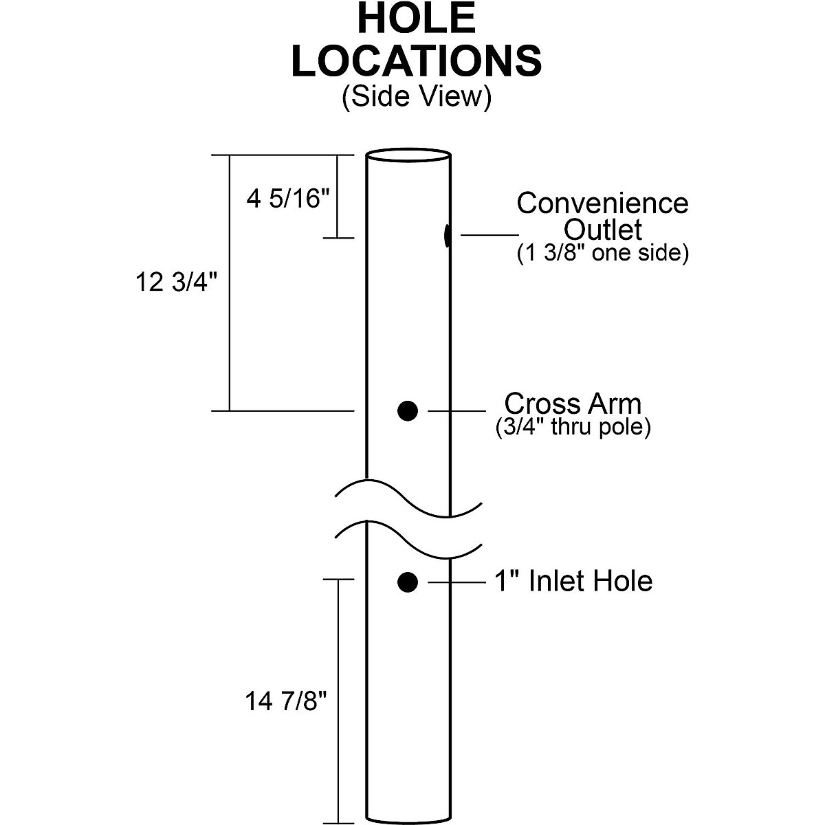 Solus SP7-C-BZ 7' Outdoor Direct Burial Lamp Post with Cross Arm & Grounded Convenience Outlet, Fits 3" Post Top Fixtures, Includes Inlet Hole, Easy to Install, Corrosion & Weather Resistant, Bronze