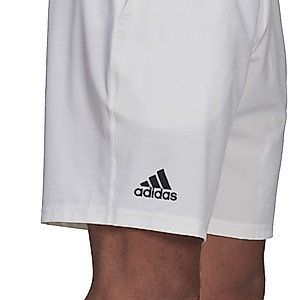 adidas Men's Club Stretch-Woven Tennis Shorts, White/Black, Small