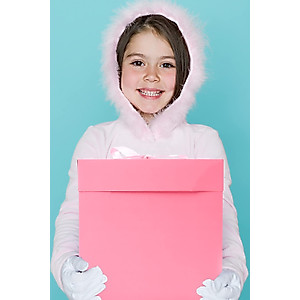 Elephant-package 8" Medium Valentine's Day Love Heart Gift Box with Lid, Ribbon and Tissue Paper, Collapsible Gift Box, for Anniversary, Bridesmaid, Girlfriend Gift Wrapping, Presents.