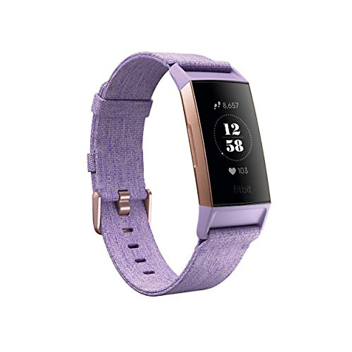 Fitbit Charge 3 SE Fitness Activity Tracker, Lavender Woven, One Size (S & L Bands Included) (Renewed)