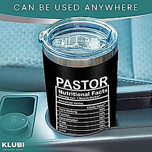 KLUBI Pastor Gifts for Men Women- 20oz Travel Coffee Mug - Funny Gift Idea for Appreciation, Women, Birthday, Basket, Anniversary, Best