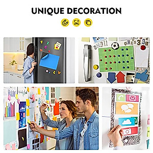 Magicfly Magnet Adhesive Sheets 8 x 10 Inch, 15 Pack Flexible Magnetic Sheets for Photos, Crafts and Die Storage, Easy Peel & Stick