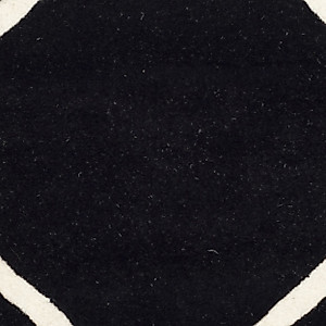 SAFAVIEH Chatham Collection 2'3" x 5' Black/Ivory CHT720K Handmade Diamond Trellis Premium Wool Accent Rug