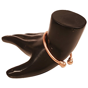 Touchstone Handcrafted By Indian Skilled Artisans Durable High Gauge Copper Hand Twisted Pipe Bracelet In Natural Tone.