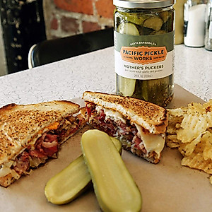 Mother’s Puckers - Classic Home-Style Garlic Dill Pickles - Crisp, Crunchy Gourmet Pickle Halves - non-GMO, Kosher, Sugar-Free, Gluten-Free 24oz Jar (2-pack)