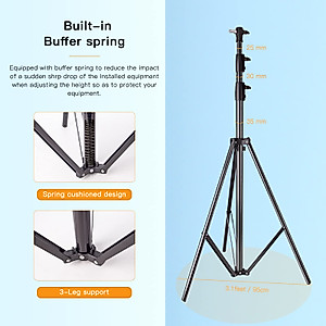 Godox Heavy Duty Aluminum Photography Light Tripod Stand for Studio Photography Lighting, Backgrounds, Monolights, Strobe Flash - 286CM, 112 Inches