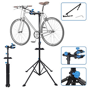 ZENY Adjustable Bike Repair Stand, Shop Home Bicycle Mechanic Maintenance Rack 66 lbs, Portable Quick Release Bicycle Maintenance Workstand