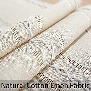 Cenebonxy Rustic Boho Table Runner, Linen Table Runner, Farmhouse Table Runners 72 Inches Long for Dining Table Decor, 13x72 Inches, Ivory