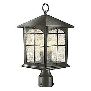 Home Decorators Collection Brimfield 3-Light Outdoor Aged Iron Post Light