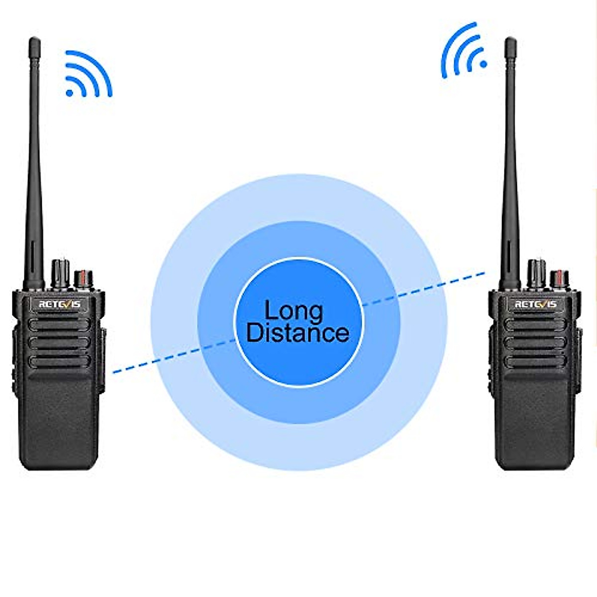 Retevis RT29 Walkie Talkies for Adults Long Range, Heavy Duty Two Way Radios with 3200mAh Rechargeable,Emergency Alarm 2 Way Radios with Charging Station(6 Pack)