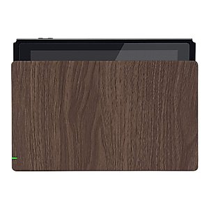 eXtremeRate Custom Soft Touch Grip Faceplate for Nintendo Switch Dock, Wood Grain Patterned DIY Replacement Housing Shell for Nintendo Switch Dock - Dock NOT Included