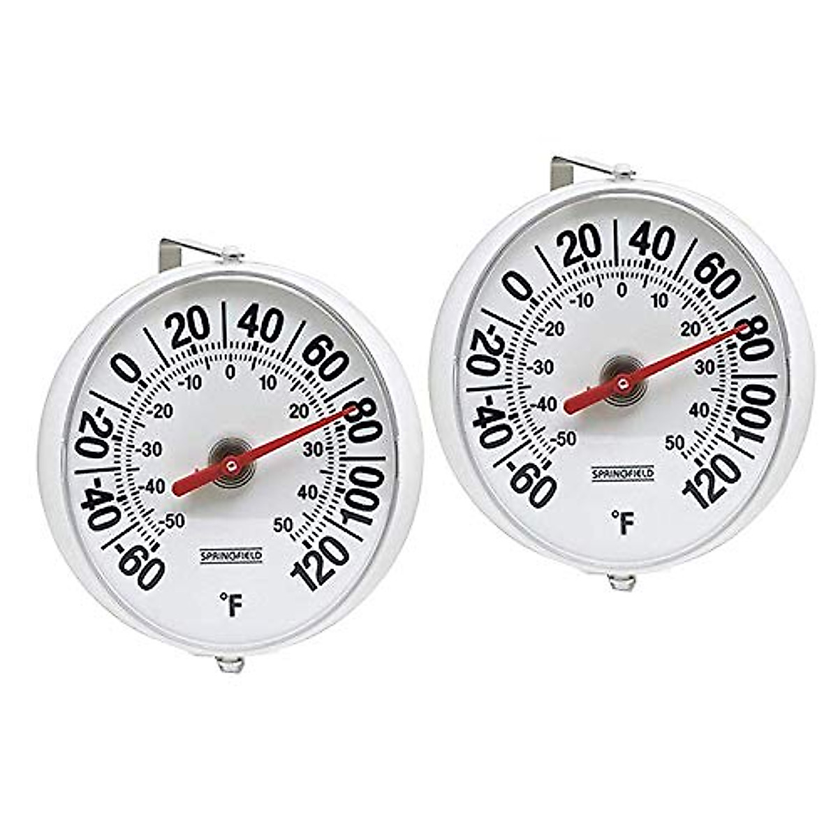Taylor Precision Products Springfield Big and Bold Thermometer with Mounting Bracket (5.25-Inch) - 2 PACK
