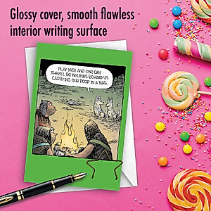 NobleWorks - Funny Dog Lovers Birthday Greeting Card with 5 x 7 Inch Envelope (1 Card) Puppy, Bday Dog Followers C7865BDG