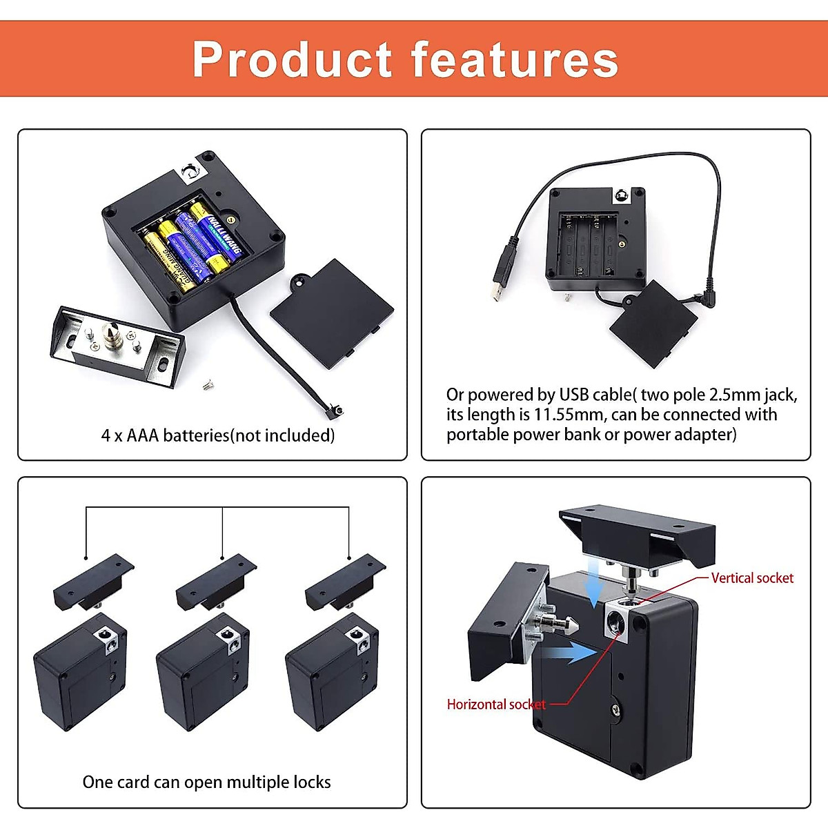 RFID Electronic Cabinet Lock, Smart NFC Drawer Locks, Hidden Card Lock for Wooden Cabinet Cupboard Drawer Furniture