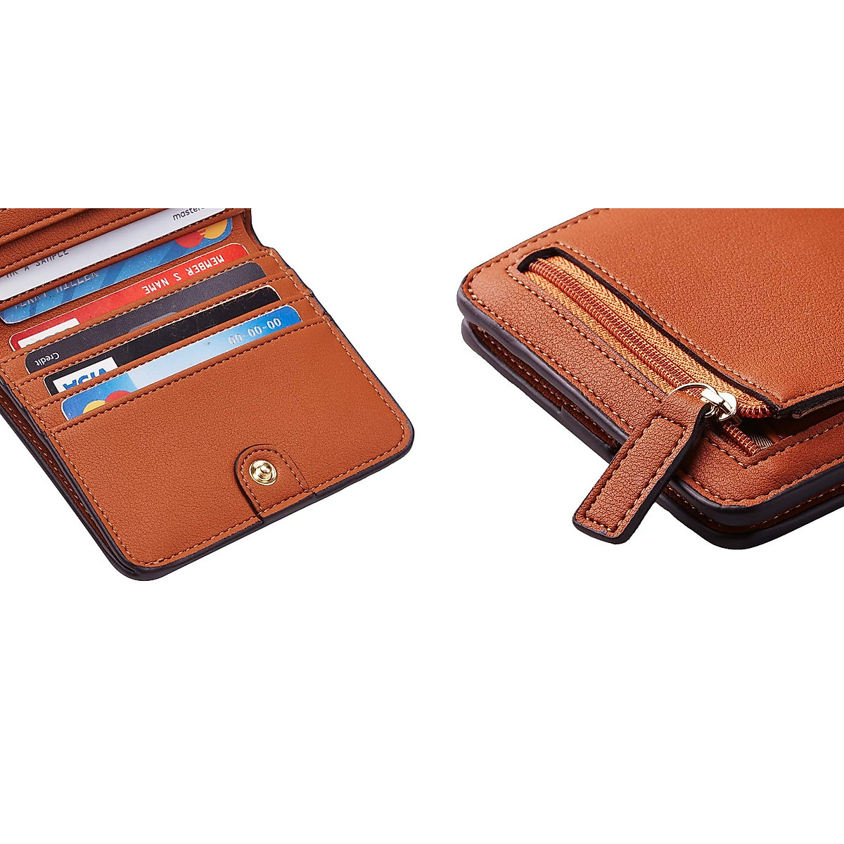 Toughergun Wallet Women Rfid Blocking Small Compact Bifold Luxury Leather Pocket Wallet Ladies Mini Purse with ID Window