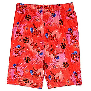 Miraculous Ladybug Girls Pajama Set, 2-Piece T-Shirt and Shorts Set, Red, Girls' Size 6/6X