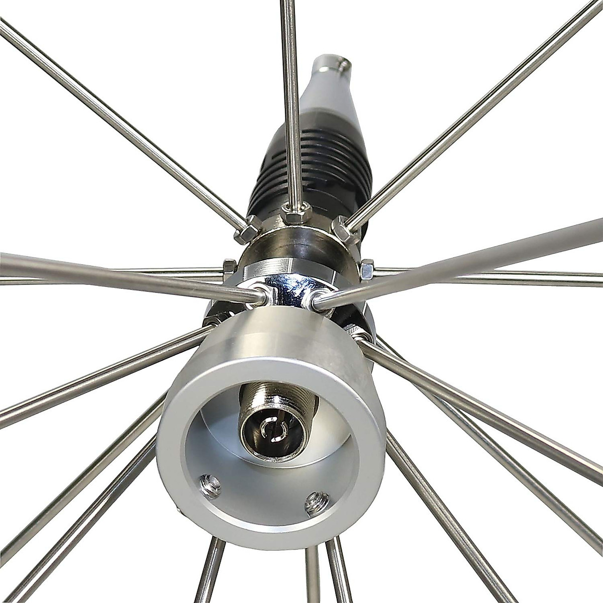 Tram 1411 300-Watt/200 Watt Broad-Band Scanner 25 MHz to 1,300 MHz Super Discone Stainless Steel Base Antenna with Added CB Transmit Bands