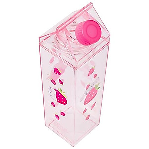 Silver Buffalo Sanrio Hello Kitty and Friends Plastic Milk Carton Bottle Featuring Cinnamoroll, 16.2 Ounces