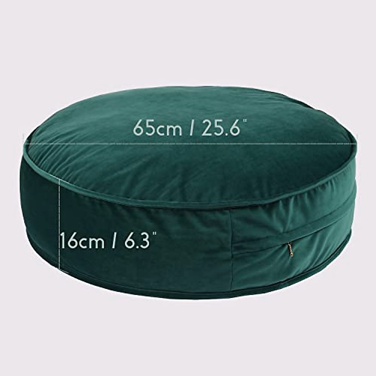 YIUOR Velvet Pouf for Nursery Floor Cushion Soft Round Throw Pillow Baby Room Seat Mattress Bean Bag Chair for Reading Nook