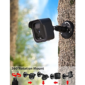 Blink XT XT2 Camera Wall Mount Bracket ,Weather Proof 360 Degree Protective Adjustable Indoor/Outdoor Mount and Cover for Blink XT XT2 Home Security Camera Anti-Sun Glare UV Protection Black(3 Pack)