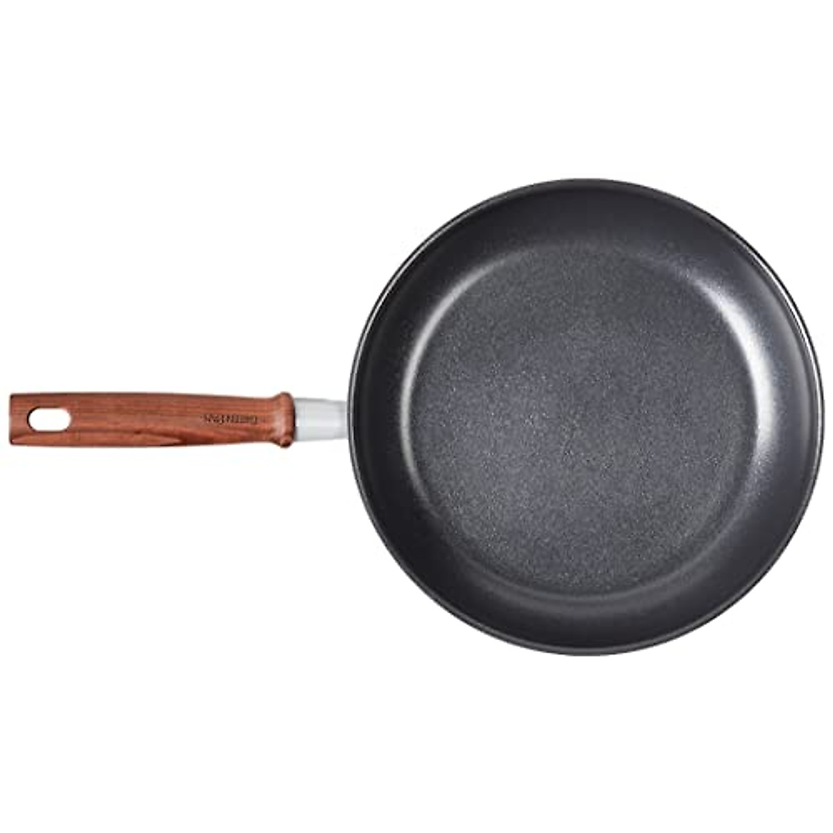 GreenPan Mayflower Pro Hard Anodized Healthy Ceramic Nonstick, 10" Frying Pan Skillet, Vintage Wood Handle, PFAS-Free, Induction, Charcoal Gray