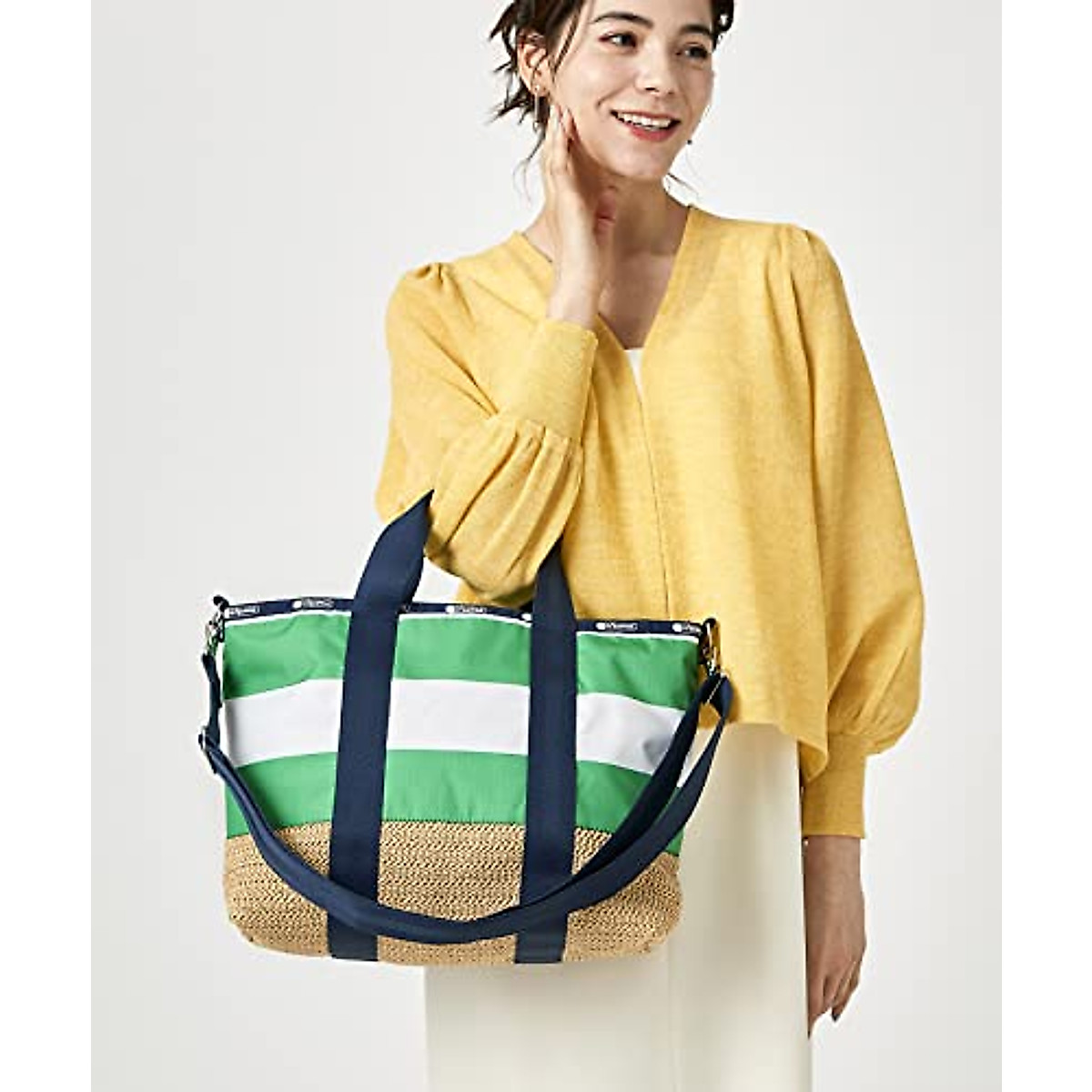 LeSportsac(レスポートサック) Tote Bag, Summer Rugby Green