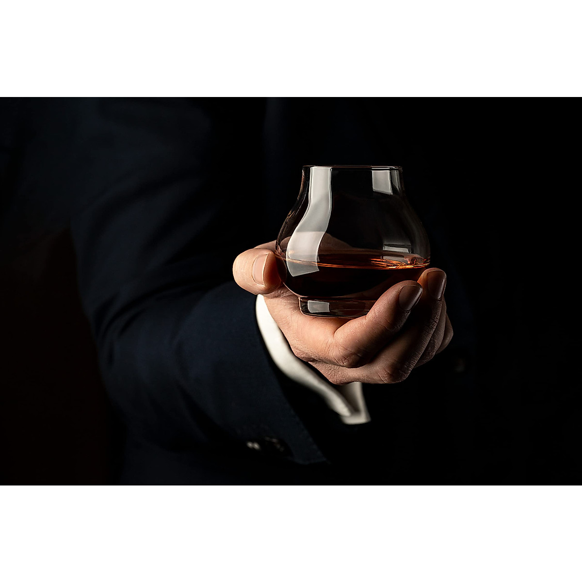 Small 8 oz Brandy, Cognac and Armagnac Tasting Glasses | Set of 4 | Professional Balloon Shaped Snifters for Nosing and Sipping Neat Liquor and Spirits | Crystal Stemless Gift Sniffers