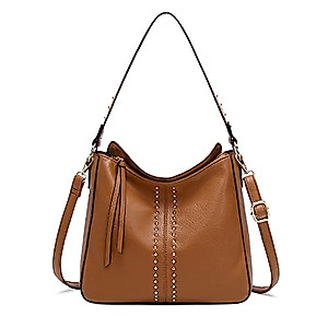 Montana West Hobo Bag for Women Designer Ladies Bucket Purse Handbags Chic Shoulder Totes Bag,B2B-MWC-128-BR