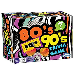 Outset Media - 80's 90's Trivia - Includes 220 Cards with Over 1200 Fun Questions and Answers - Ages 12+