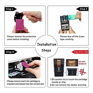 Compatible for HP 804XL Ink Cartridges Combo Pack Black Tri-Color High Yield Printer 804XL Ink Cartridge for HP Envy 5540 Officejet 5740 Printer