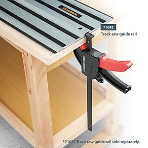 POWERTEC 2 PK Tracksaw Track Guide Rail Clamp, 8-3/4 Inch Quick Release Clamps for Circular Saw Guide Rail System, Woodworking, 71423V