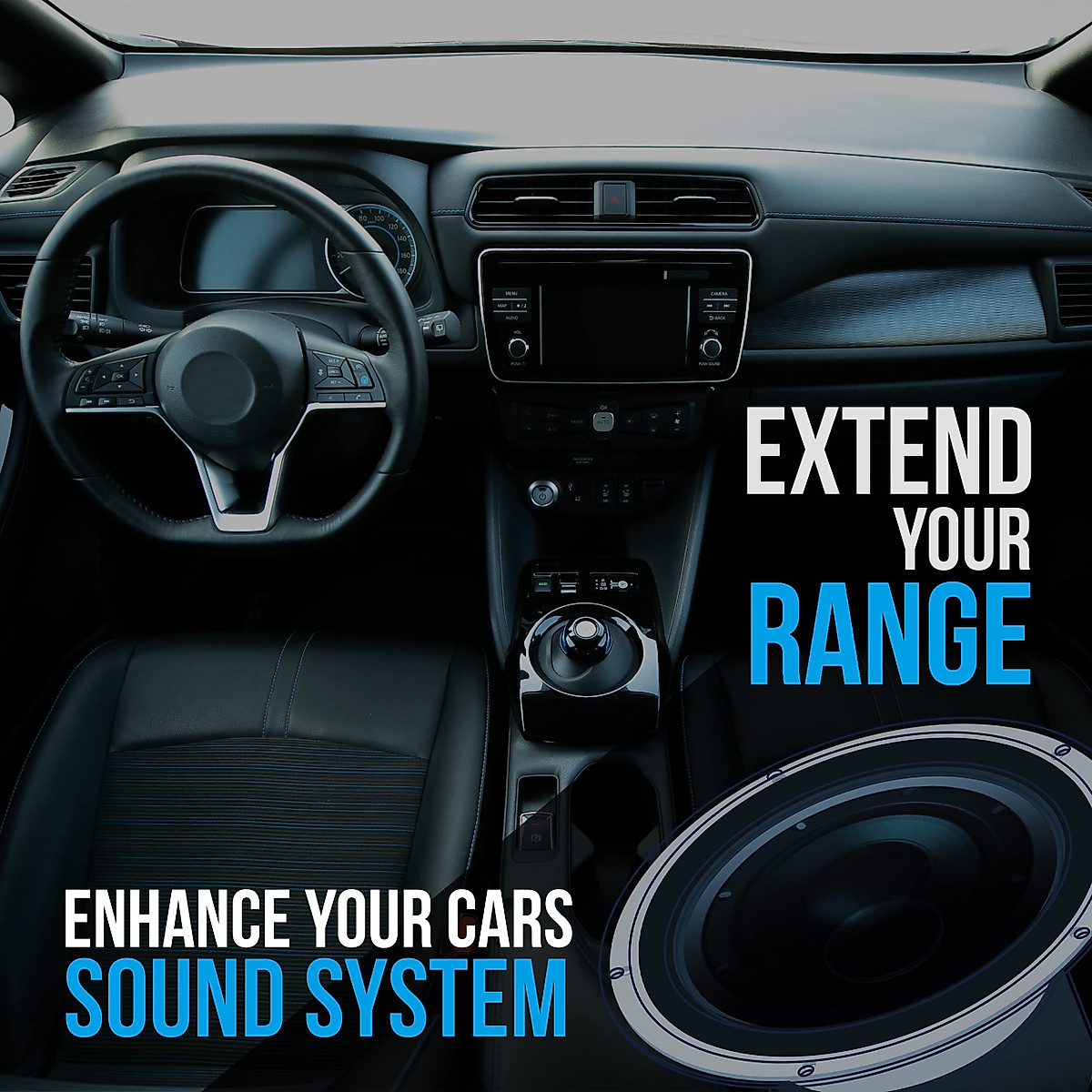 Light Harmonic 8 Inch Premium Sound System Stereo Kit for Car | x1 High Efficiency 850 Watt Subwoofer Speaker | Perfect for High Bass & Loud Music | Tech for Music Lovers | Easy Install (1 Unit)