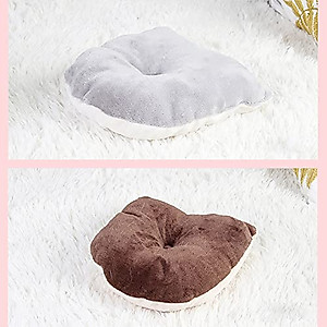 EastVita Guinea Pig Bed Pet Mini Nest Cute Animal Shape Super Soft Warm Shelter House Pet Hideout for Rabbits Hedgehog Bearded Dragon Winter Nest Hamster Cage Brown elk XL