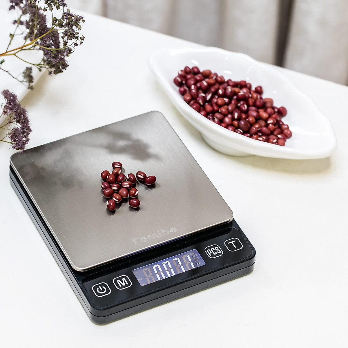 Digital Touch Pocket Scale 0.01oz - Tomiba 3000g Small Portable Electronic Precision Scale (0.1g) Resolution 2 AAA Batteries Included
