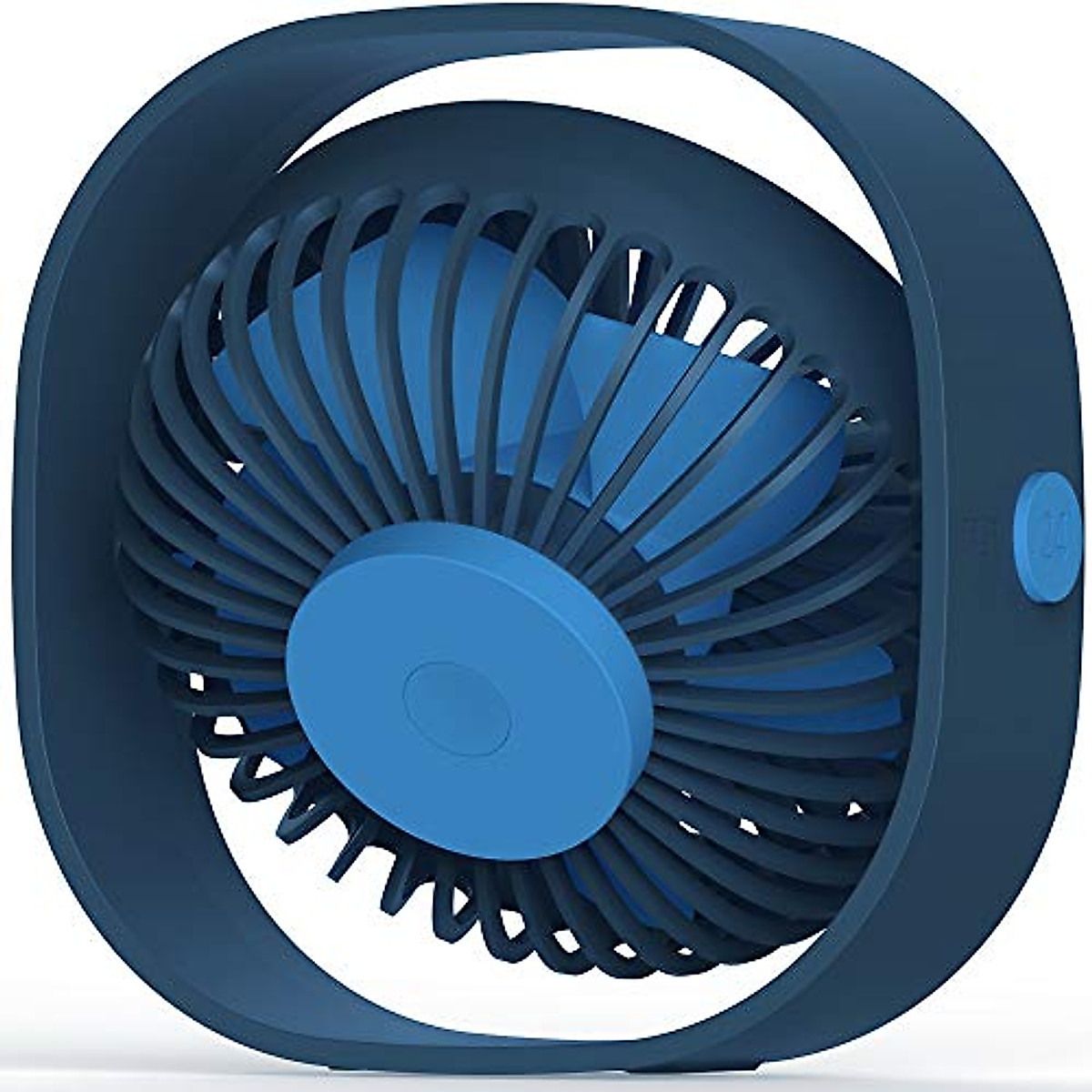 CALKED Birsppy AmuseNd USB Desk Fan Personal USB Power Desktop Fan Ultra-Quiet 3 Speeds 4inch Portable Mini Desk Fan for Bedroom Office Desktop (Blue)